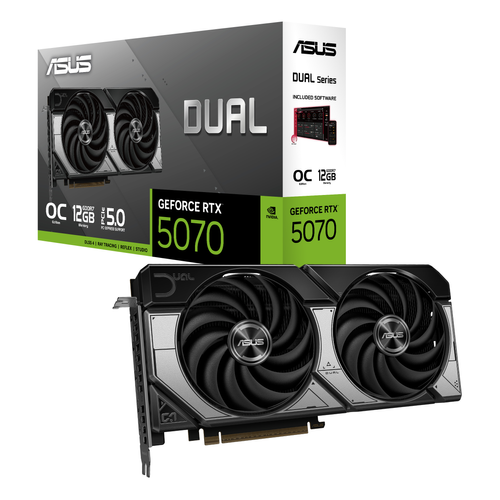 Asus Geforce Rtx 5070 Dual Oc 12gb Gddr7 Ram Graphics Cards